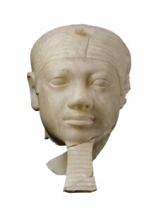 The buried statues of pharaoh Menkaure in Giza