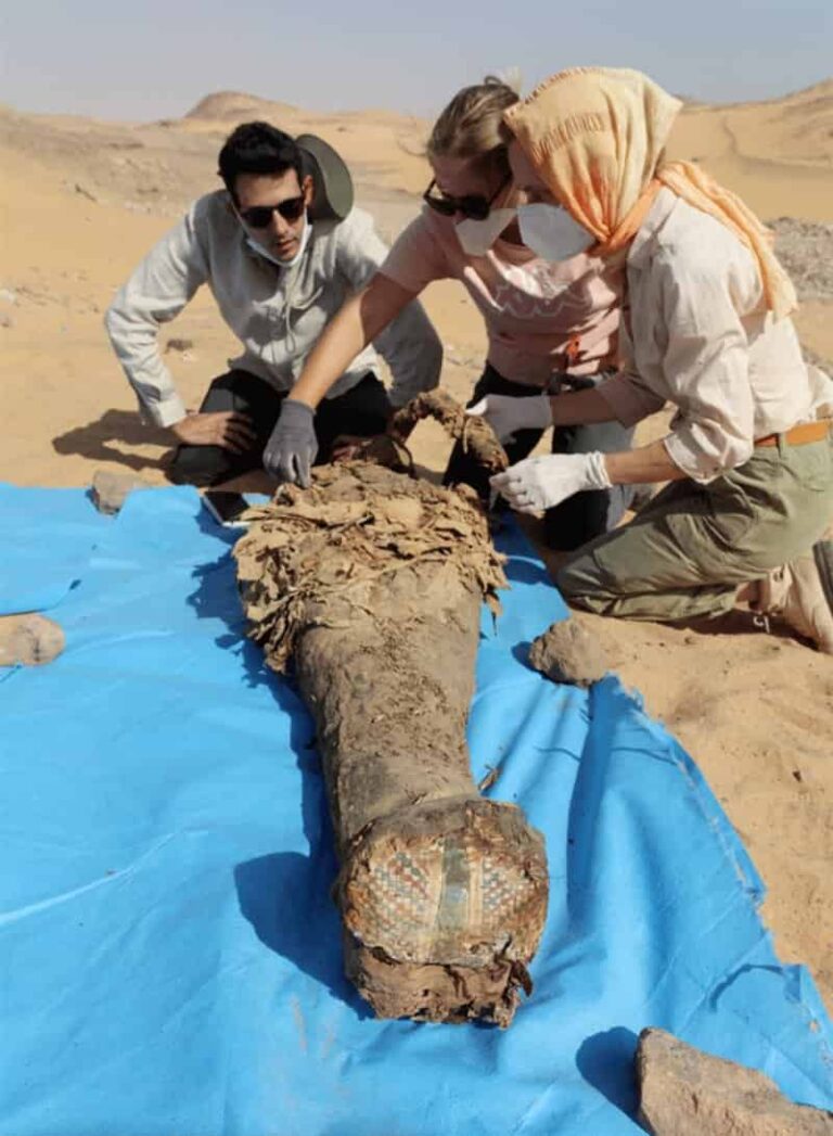 A monumental family tomb with thirty mummies