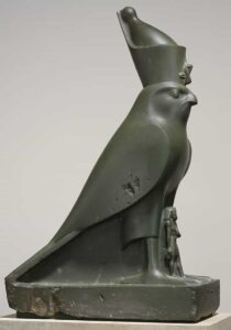 The Divine Guardian: Horus Protecting Pharaoh Nectanebo II