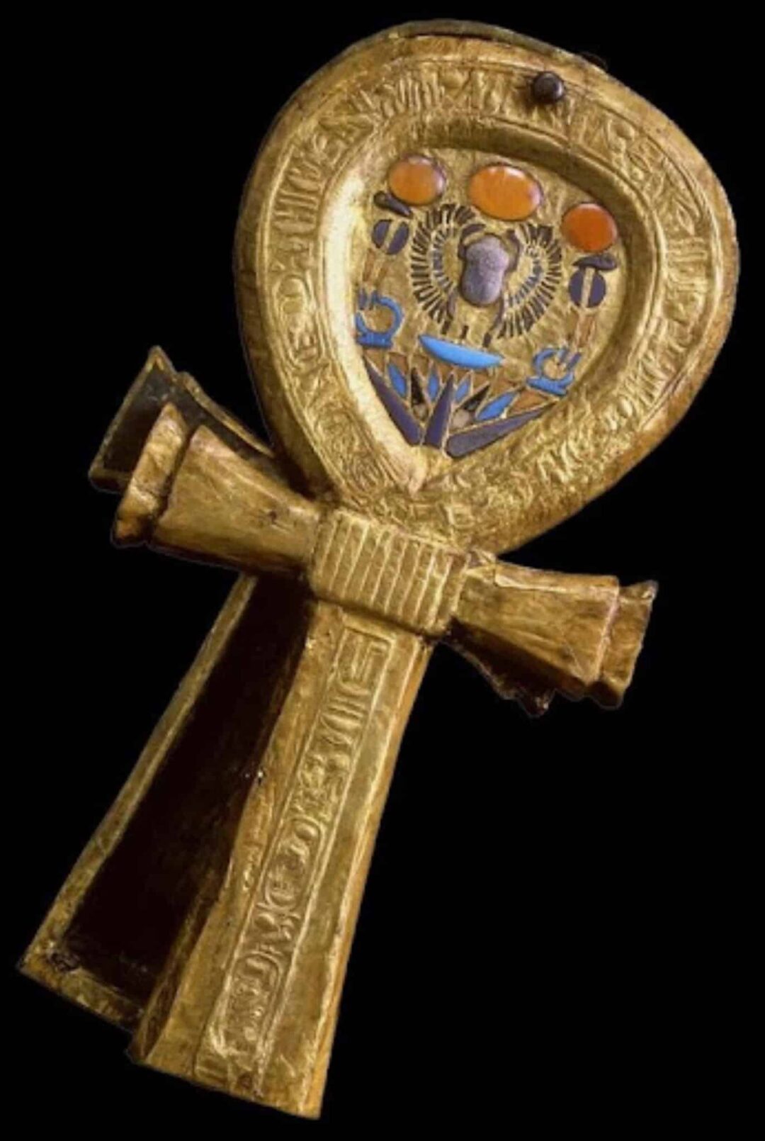 Mirror Case in the Shape of an Ankh from Tutankhamun's Tomb